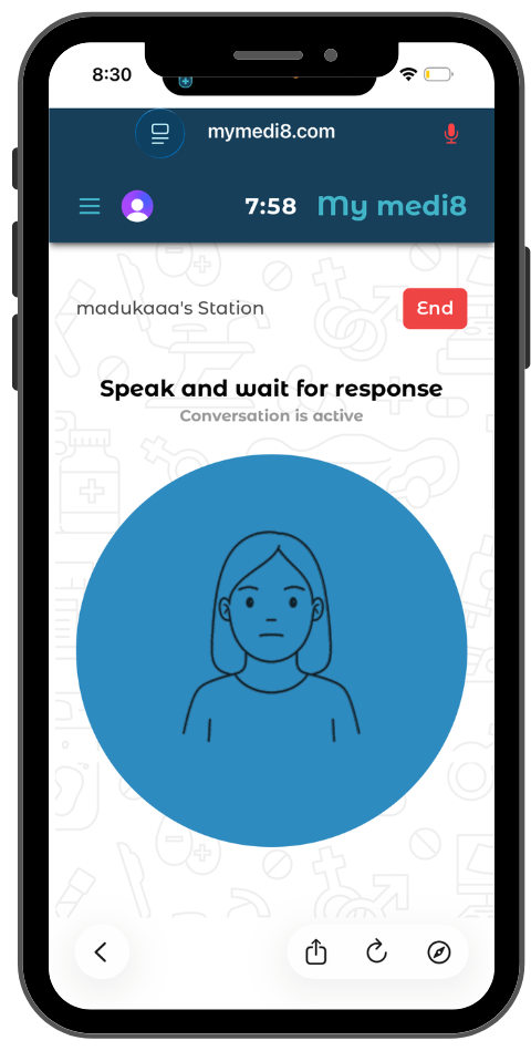 PLAB 2 OSCE Practice with AI Virtual Patients | MyMedi8